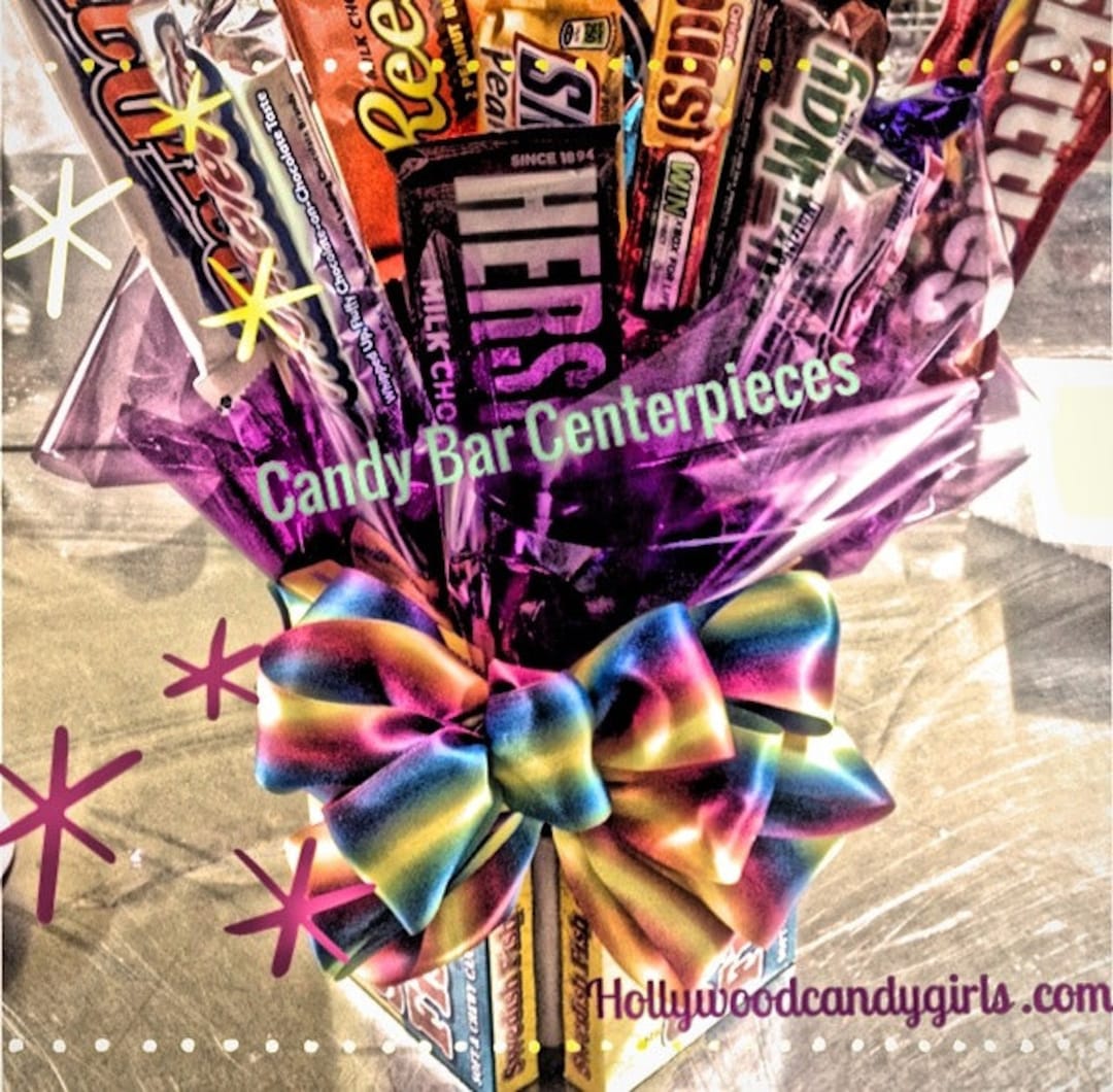 Chocolate Bar Candy Bouquet Centerpiece - Etsy