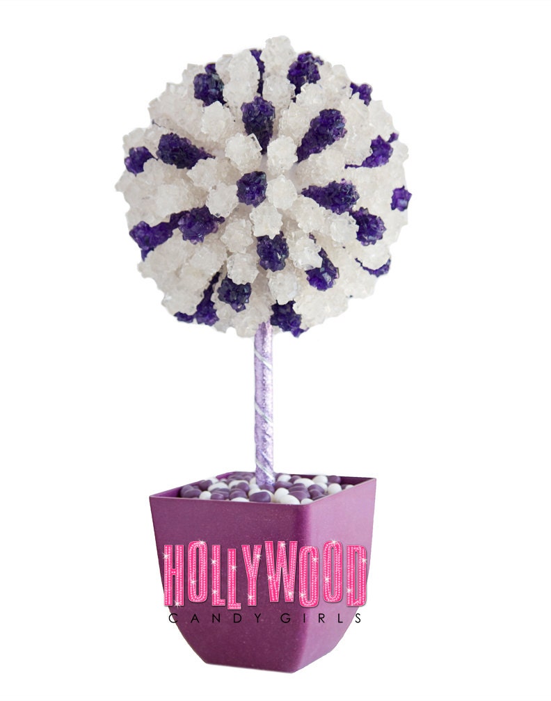 Purple White Silver Rock Candy Centerpiece Topiary Tree - Etsy
