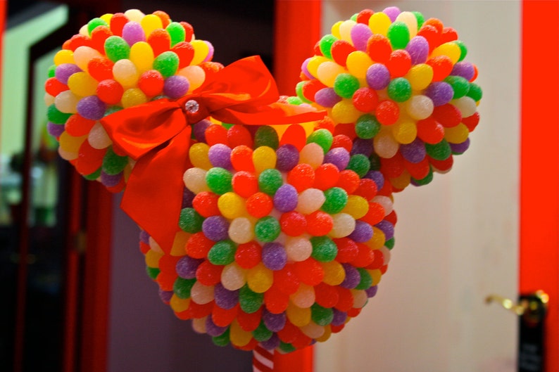 Disney Mouse Head Centerpiece Candy Topiary, Candy Buffet Decor, Candy ...