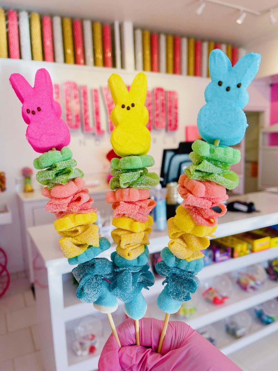 Easter Bunny Peeps Pastel Gummy Assorted Candy Kabob 12 - Etsy