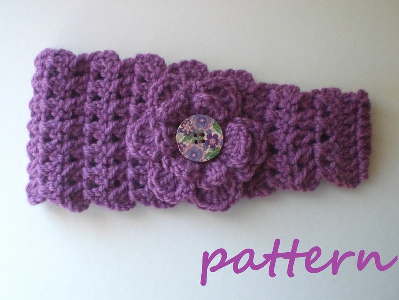Crochet Headband Earwarmer Pattern Pdf 028 Etsy