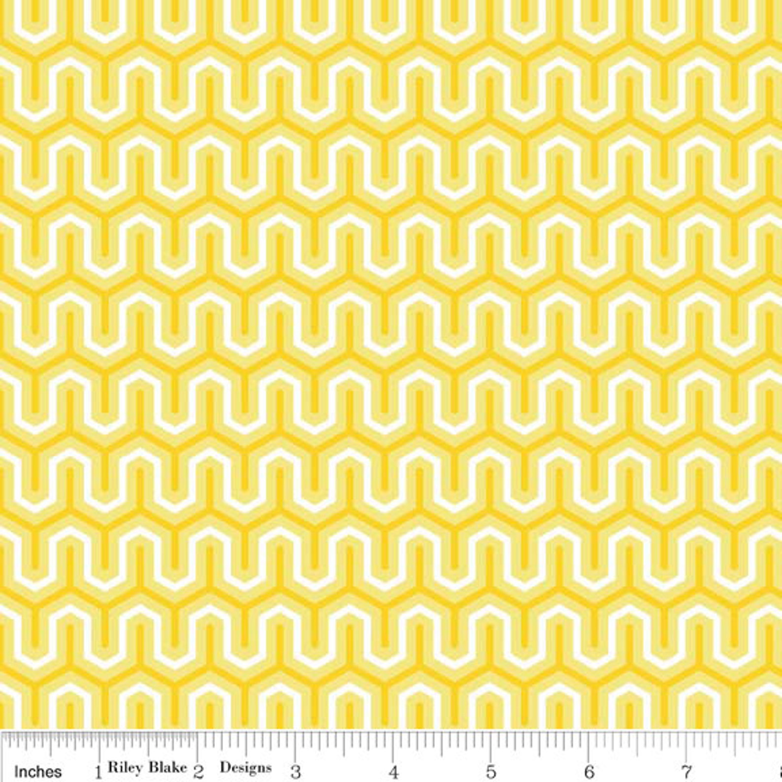 Sweet Zig Zag in Yellow Yard Cut | Etsy