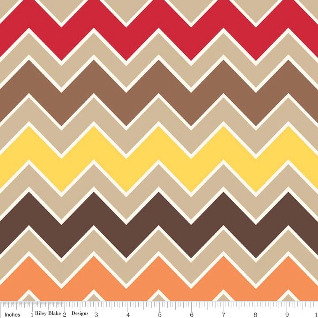Shaded Chevron Medium in Fall : Riley Blake 1 Yard Cut - Etsy
