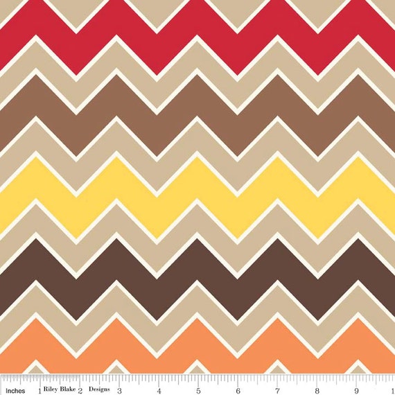 Shaded Chevron Medium in Fall : Riley Blake 1 Yard Cut | Etsy