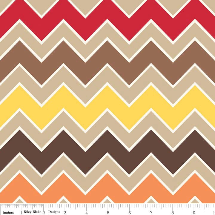 Shaded Chevron Medium in Fall : Riley Blake 1 Yard Cut | Etsy