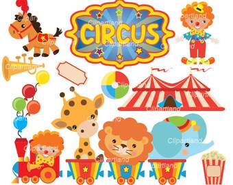 INSTANT DOWNLOAD. CCIRC_25_Circus. Circus clip art. Personal | Etsy