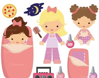 Sleepover clipart | Etsy