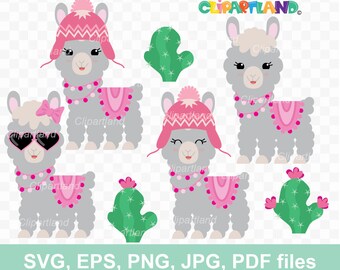 Llama clipart | Etsy