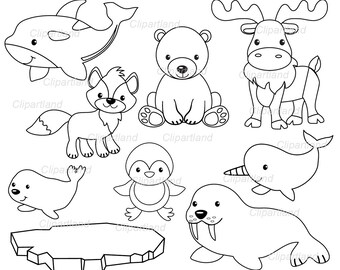 Arctic Clipart | Etsy