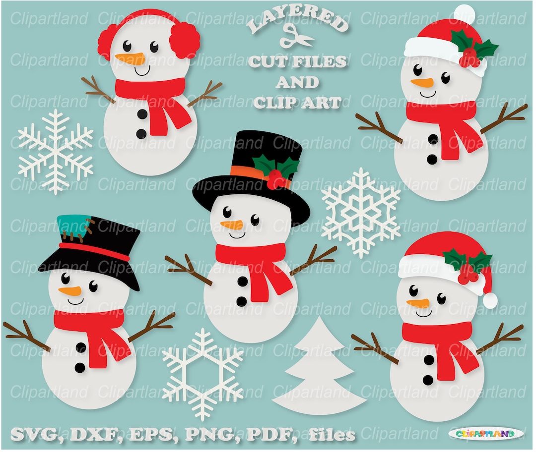 INSTANT Download. Cute Christmas Snowman Svg Cut Files. Personal and ...