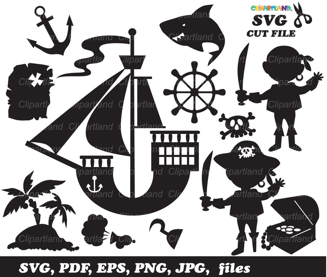 INSTANT Download. Pirate Boy Silhouette Cut Files. Cps_1. Personal and ...