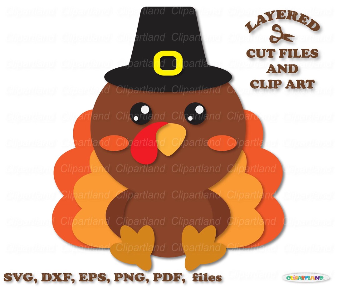 INSTANT Download. Thanksgiving. Cute Turkey Svg Cut Files and Clip Art ...