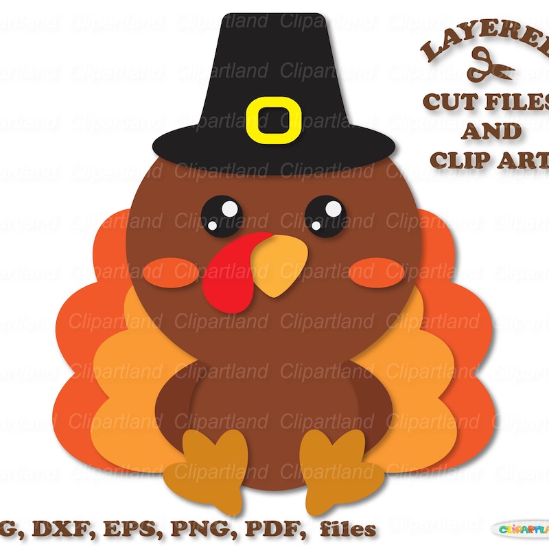 Cute Turkey Svg - Etsy