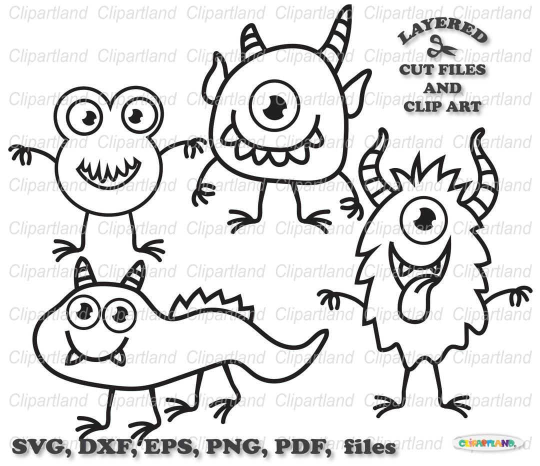INSTANT Download. Stick Figure Monster Svg Cut Files and Clip Art ...