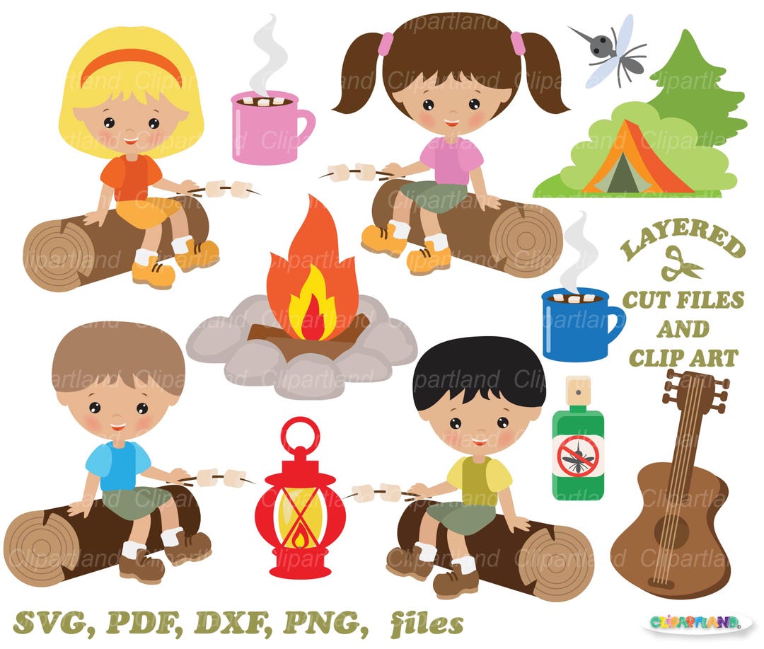 INSTANT Download. Cute Camping Children Svg Cut Files. Personal and ...