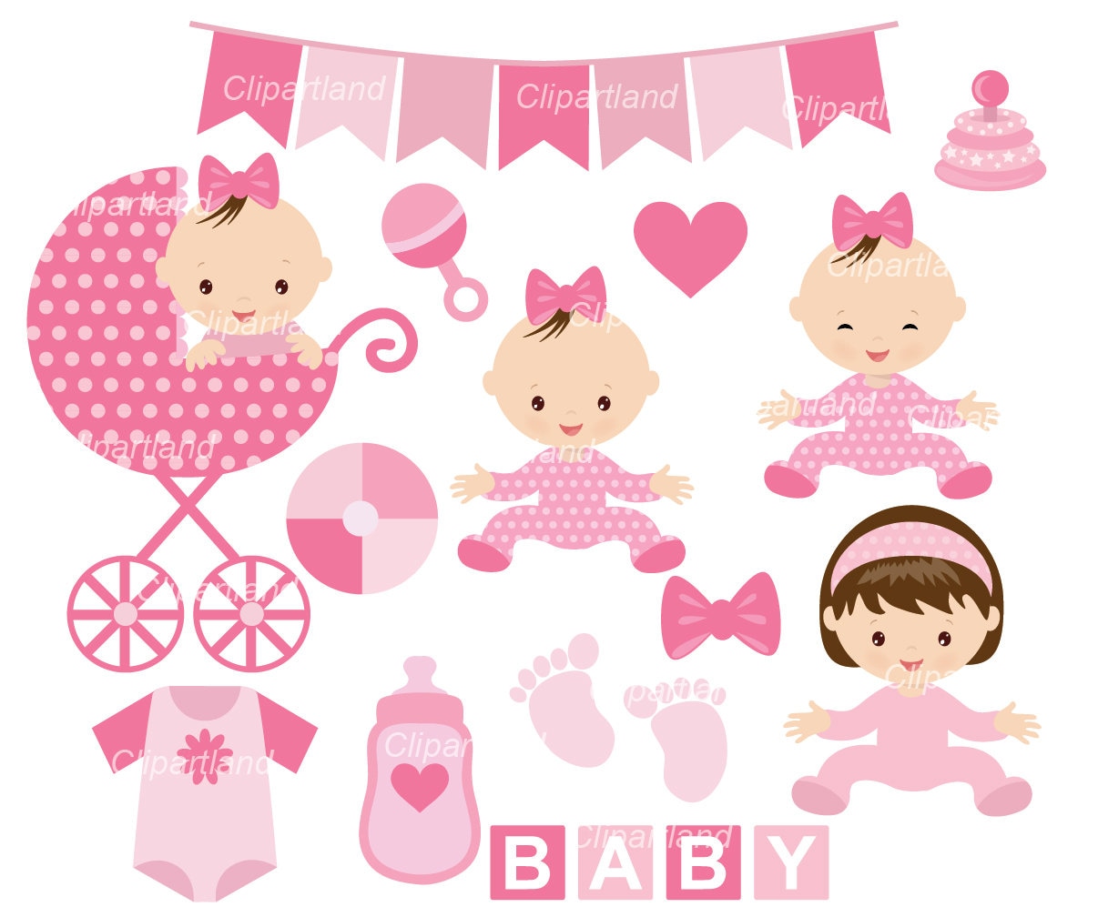 INSTANT Download. Baby Girl Clip Art. Cbg_3. Personal and Commercial ...