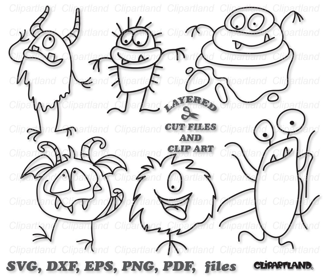 INSTANT Download. Commercial License is Included! Stick Figures Monster ...