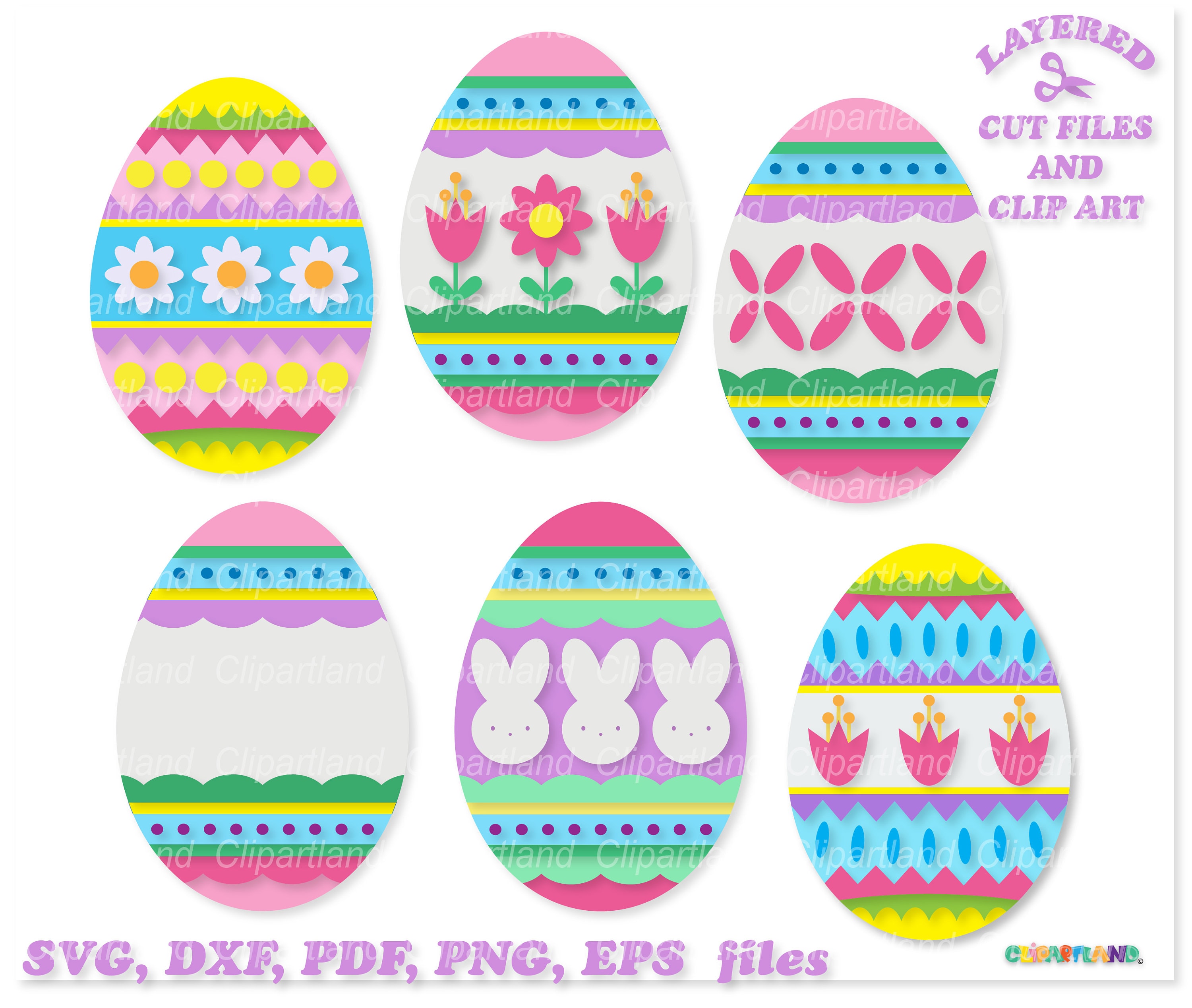 Easter Egg Hunt Cut Files, Clipart (svg, Pdf, Png, Dxf, Eps) - Etsy