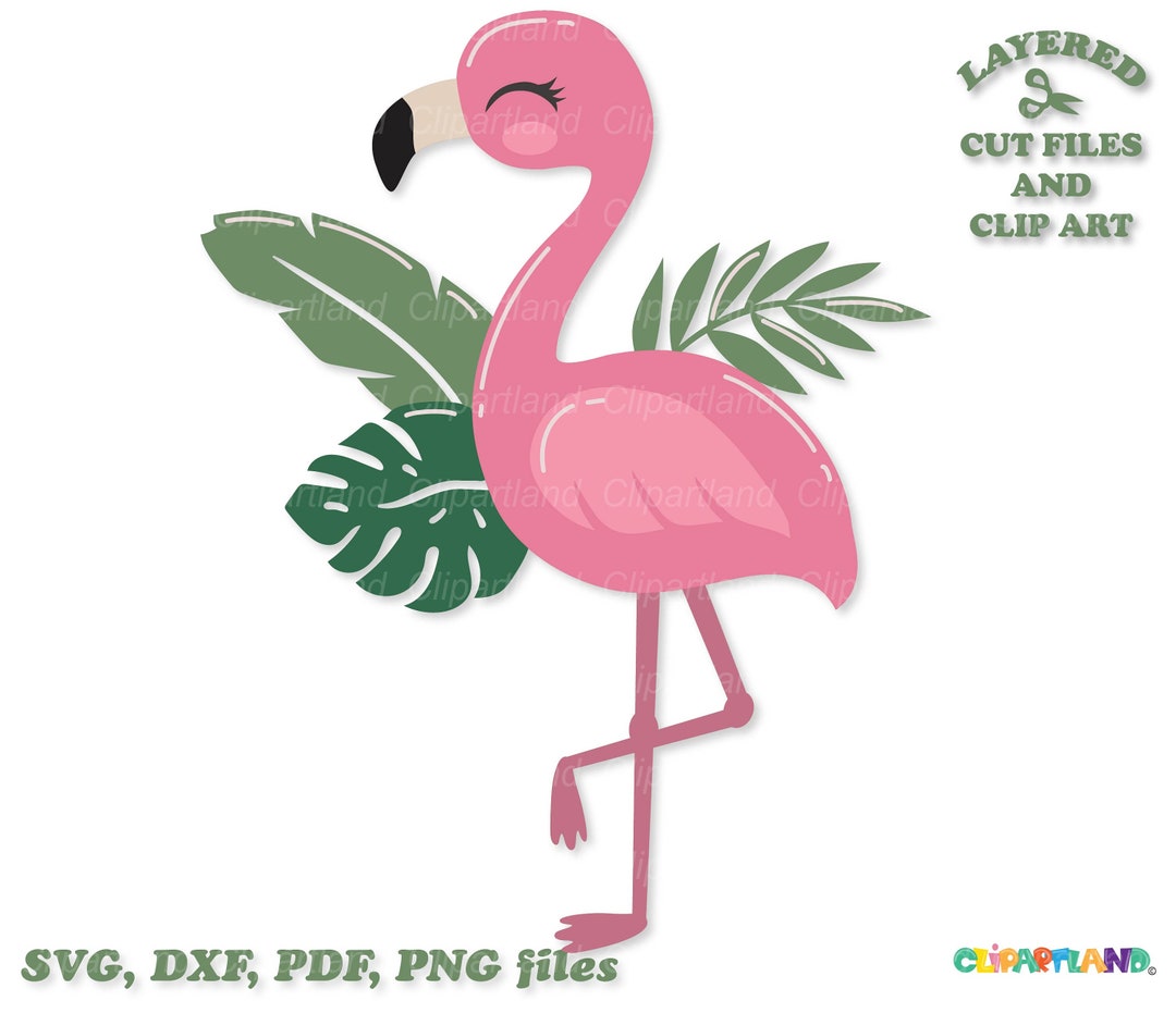 INSTANT Download. Cute Flamingo Cut Files and Clip Art. Commercial ...