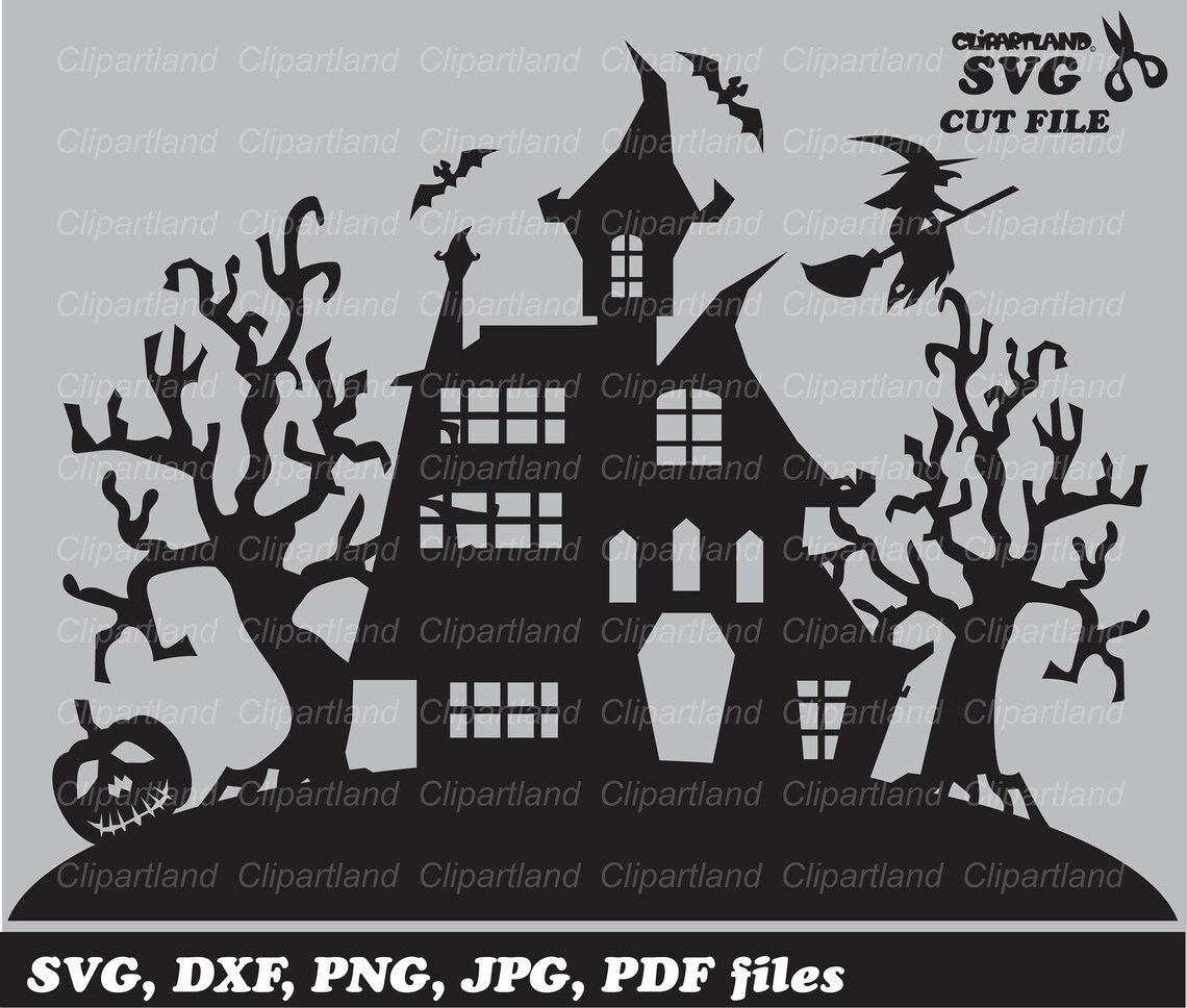 INSTANT Download. Halloween Haunted House Svg Cut File and - Etsy