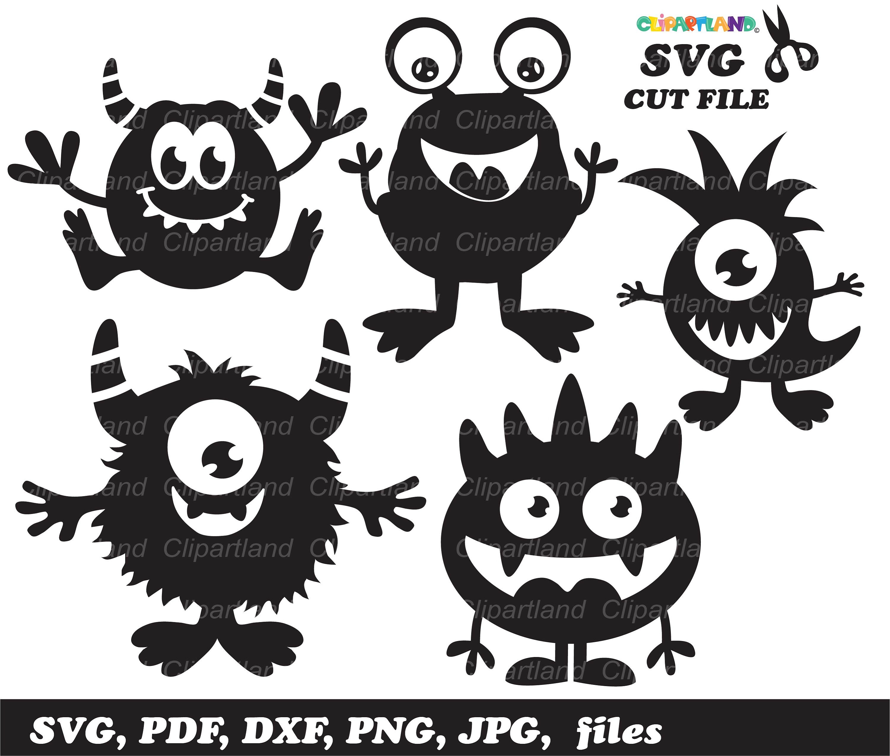 INSTANT Download. Monster Silhouette Svg Cut Files. Cm_14. - Etsy Canada