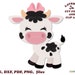 INSTANT Download. Cute Little Girly Cow Svg, Dxf Cut Files and Clip Art ...