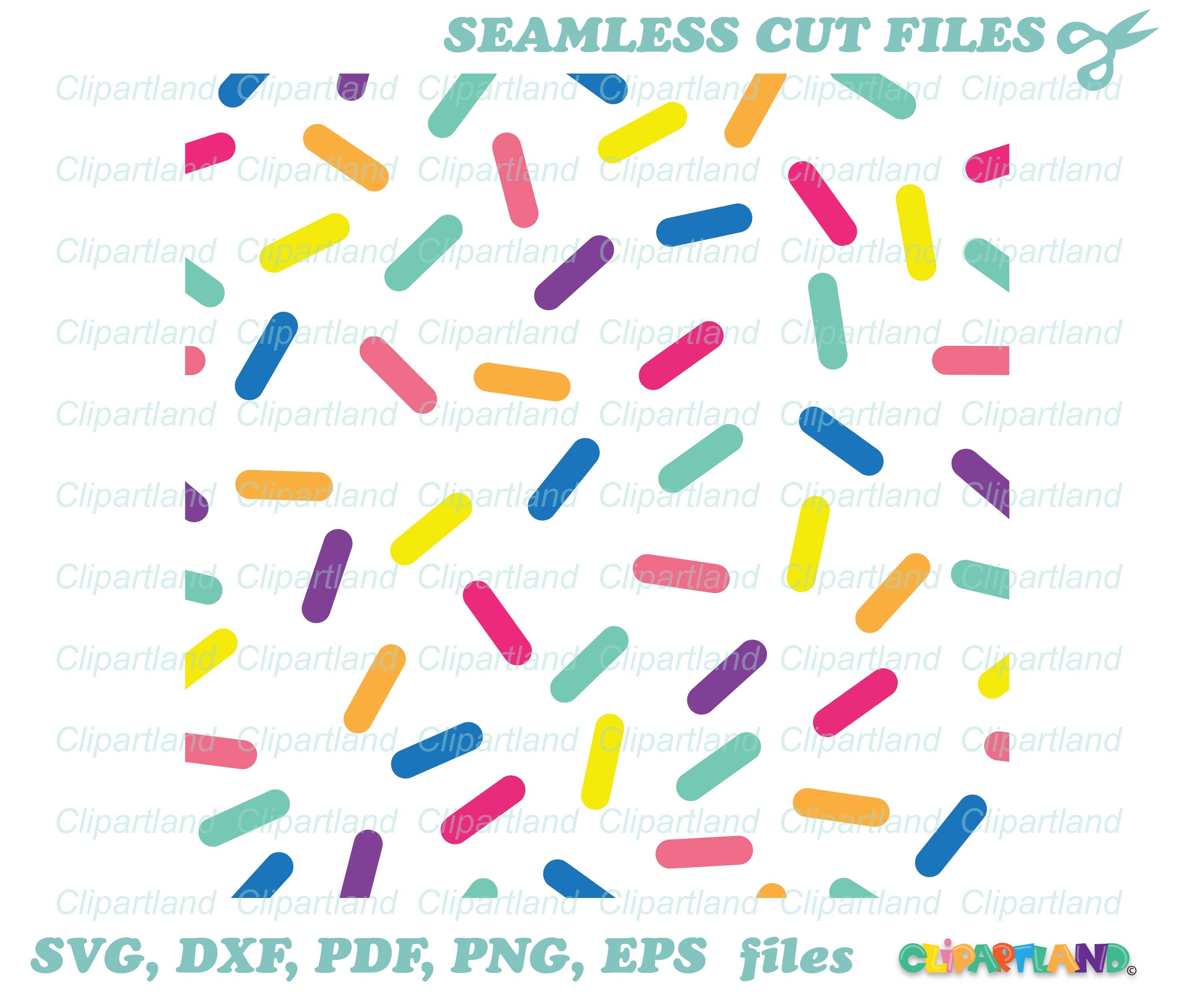 Sprinkles Seamless Pattern (svg, Dxf, Png, Pdf, Eps) Digital Download ...