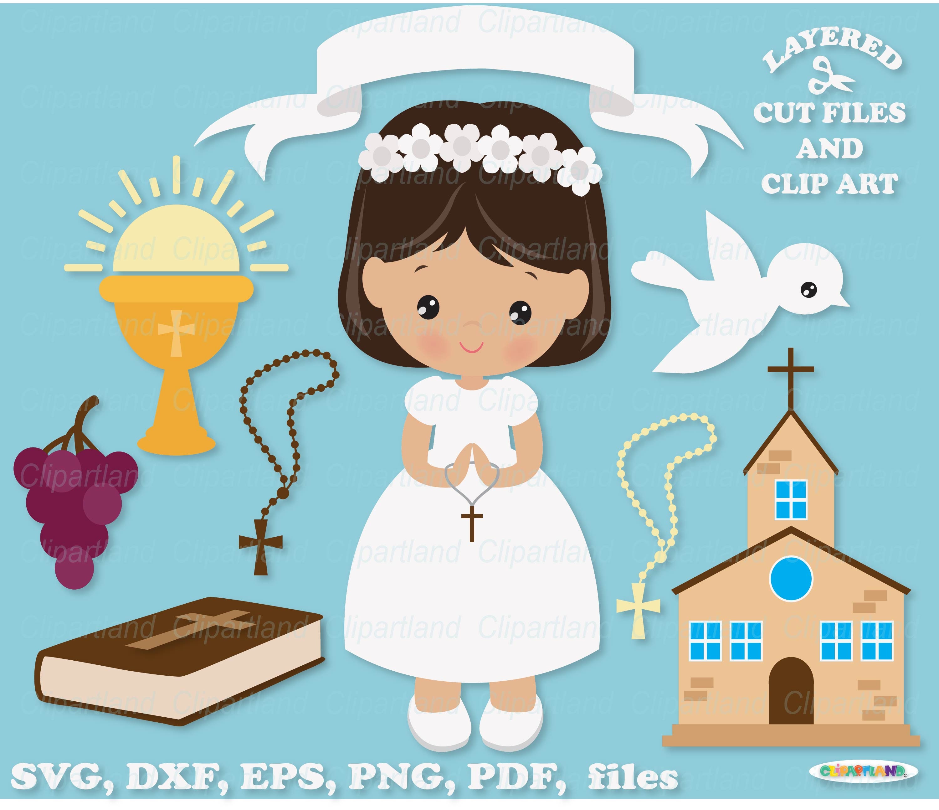INSTANT Download. First Communion Cut File and Clip Art. Personal and ...