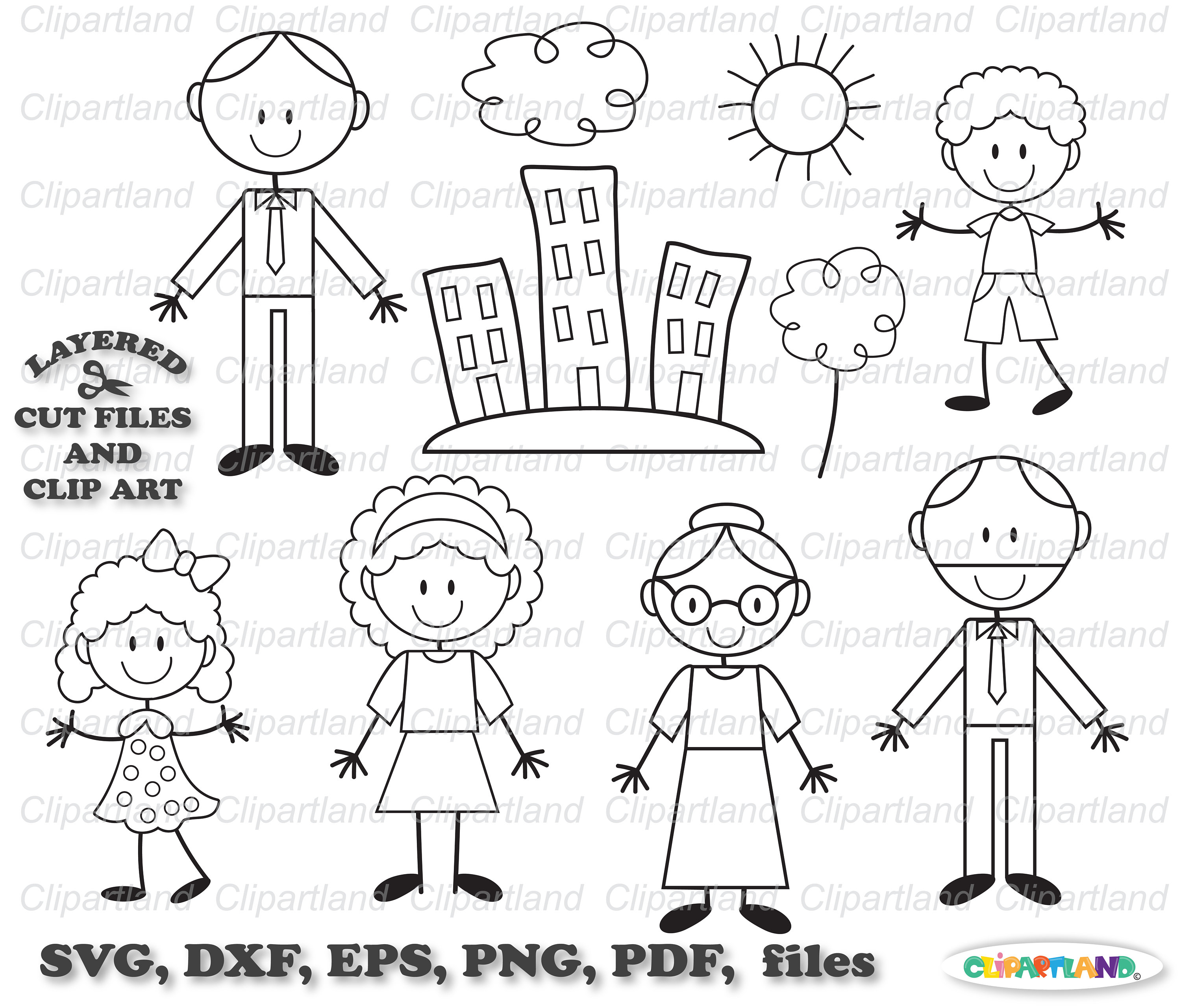 Family Members Clip Art Faces