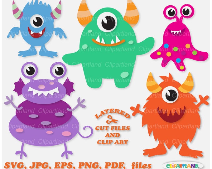 Monster Eyes Mouths Clipart,monster Face,party Clipart,decorations ...