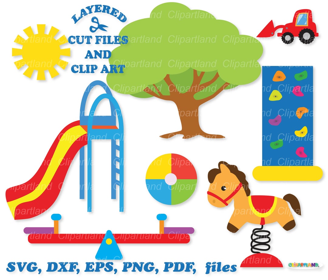 INSTANT Download. Cute Park Playground Cut File and Clip Art. Personal ...