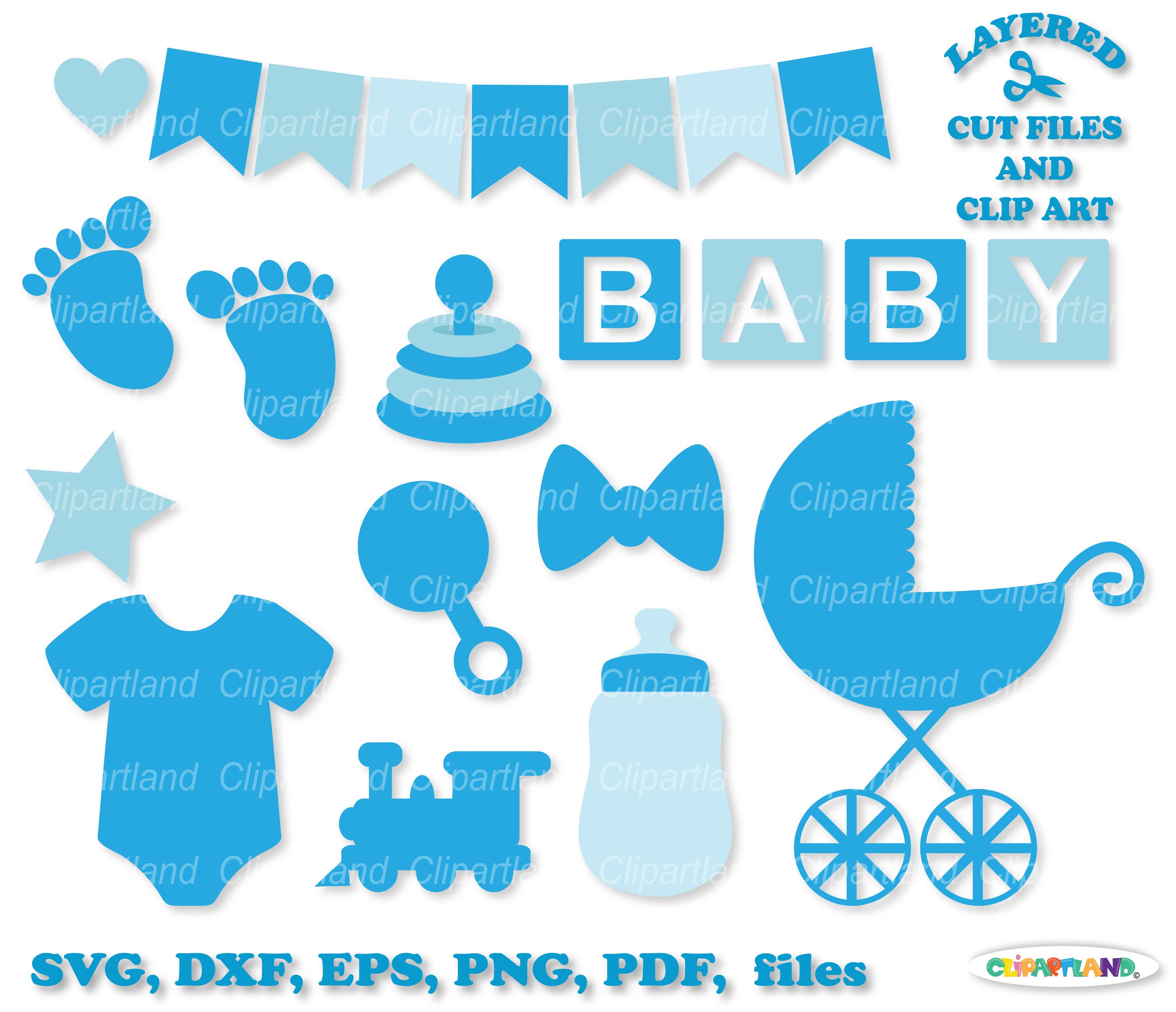 Baby Boy Rattle Clipart