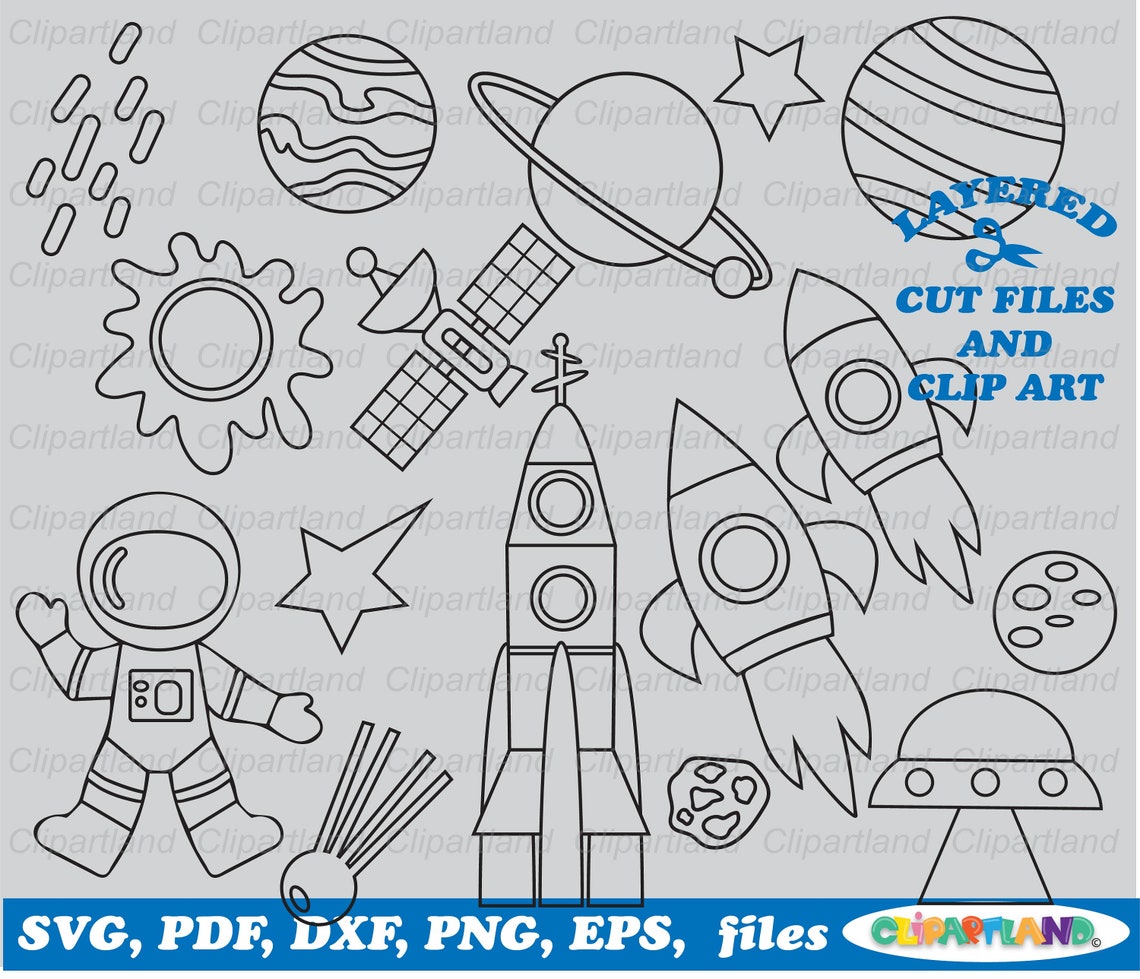 INSTANT Download. Space Svg Cut File and Clip Art. Commercial - Etsy