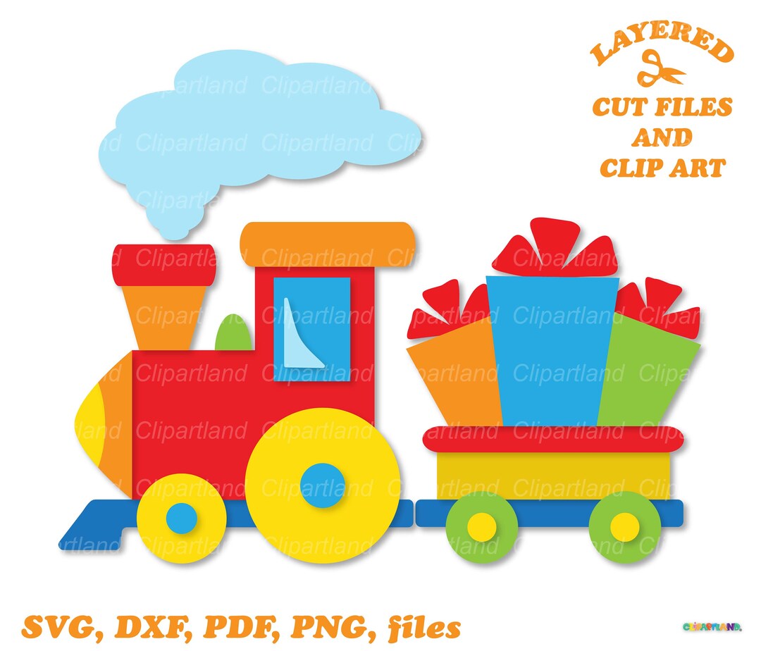INSTANT Download. Cute Birthday Train Cut File and Clip Art. Personal ...