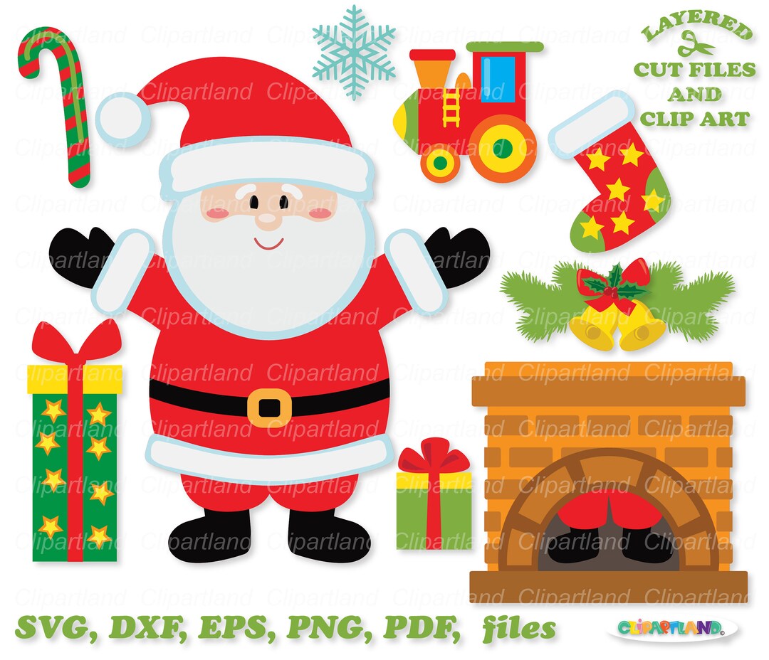 INSTANT Download. Christmas Santa Svg Cut Files and Clip Art. Personal ...