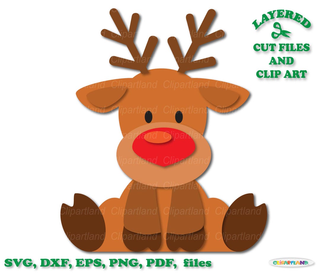 INSTANT Download. Cute Christmas Reindeer Svg Cut File and Clip Art ...