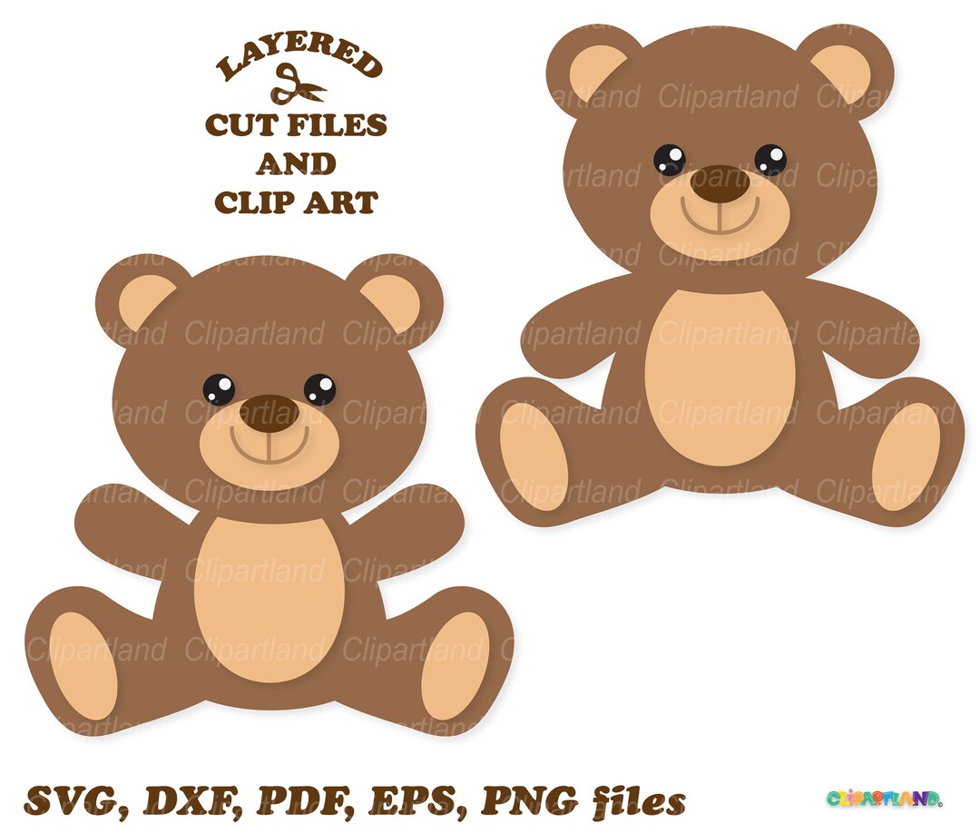 INSTANT Download. Cute Teddy Bear Cut Files and Clip Art. Personal and ...
