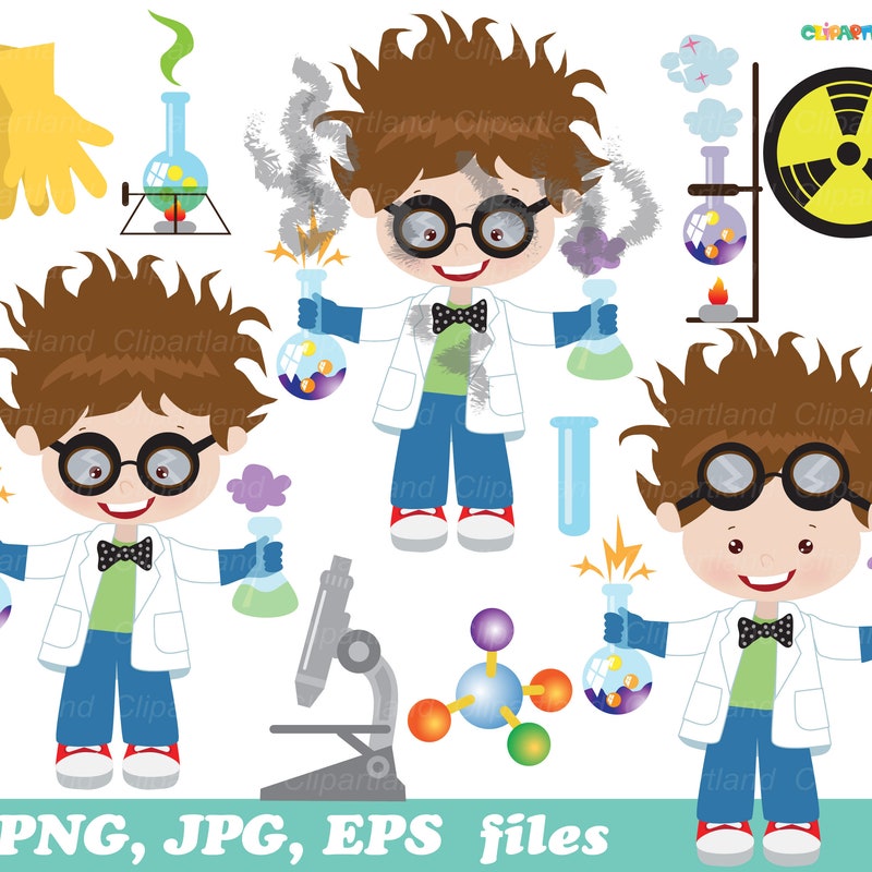 Mad Scientist Clipart - Etsy