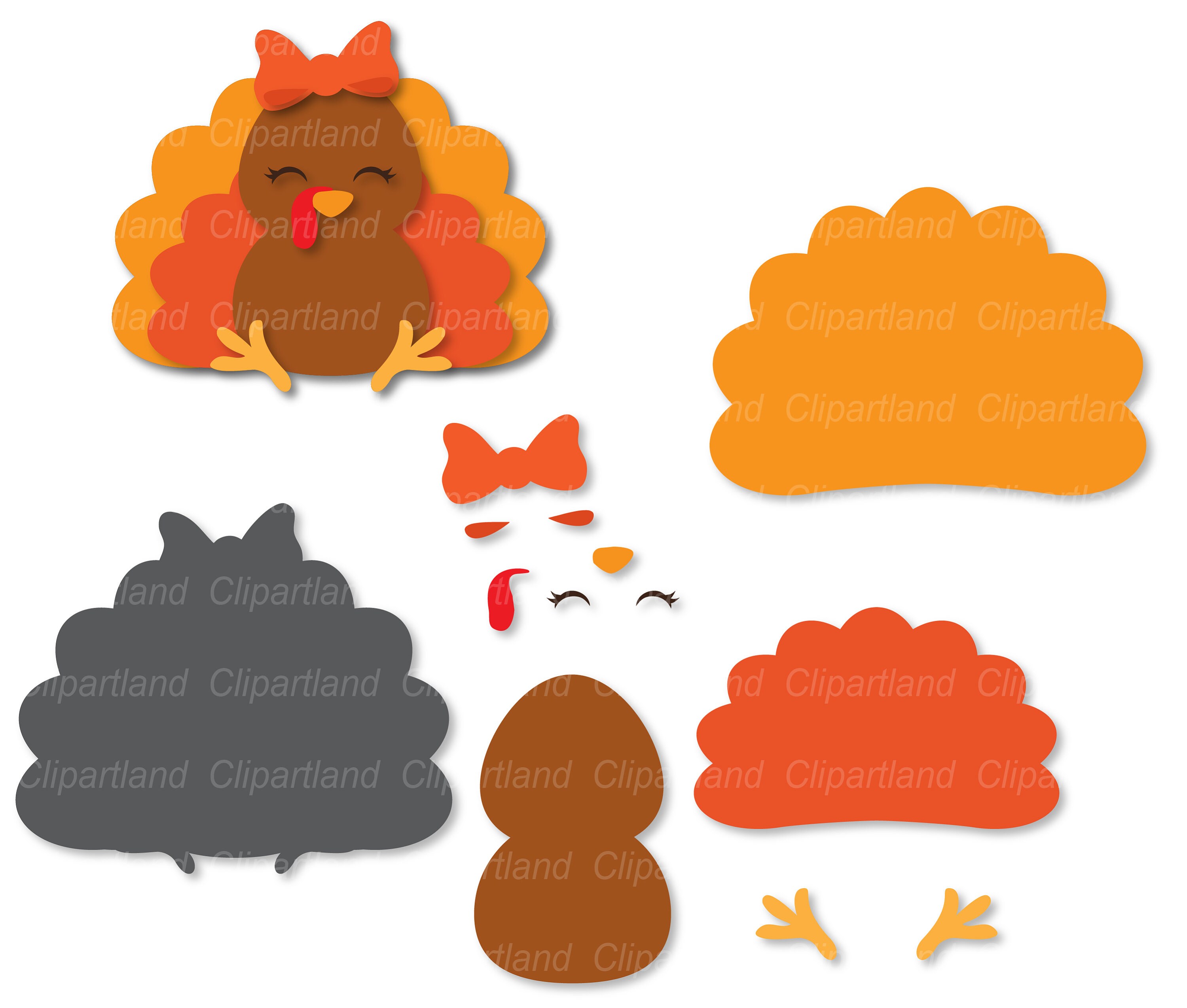 Funny Thanksgiving Turkey SVG, Clipart Cut Files (digital Download) - Etsy