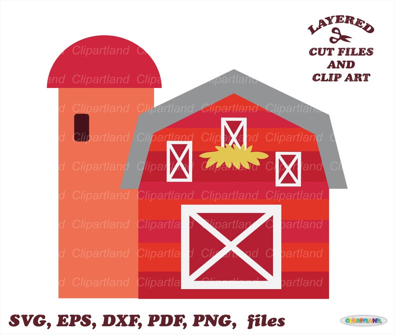 INSTANT Download. Cute Barn Svg, Dxf Cut Files and Clip Art. B_2. - Etsy