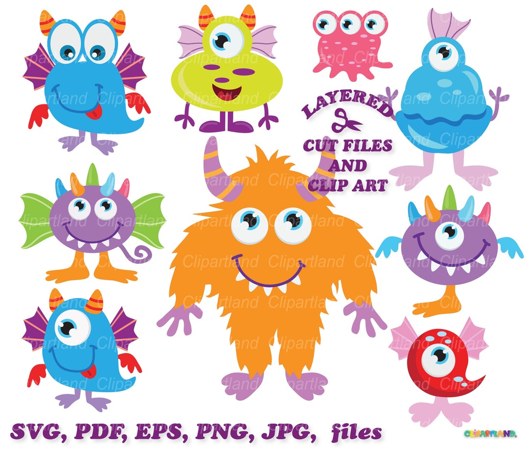 INSTANT Download. Monsters Svg Cut Files. Cm_5. Personal and Commercial ...