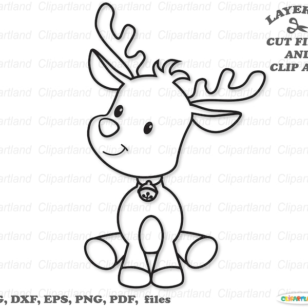 Reindeer Stamp - Etsy