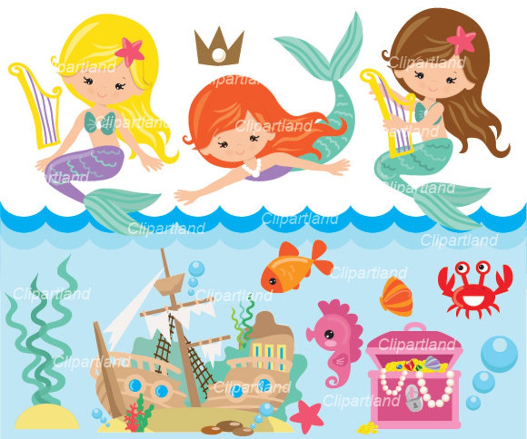 INSTANT Download. Mermaids Clip Art. Personal and Commercial Use. Cm_71 ...