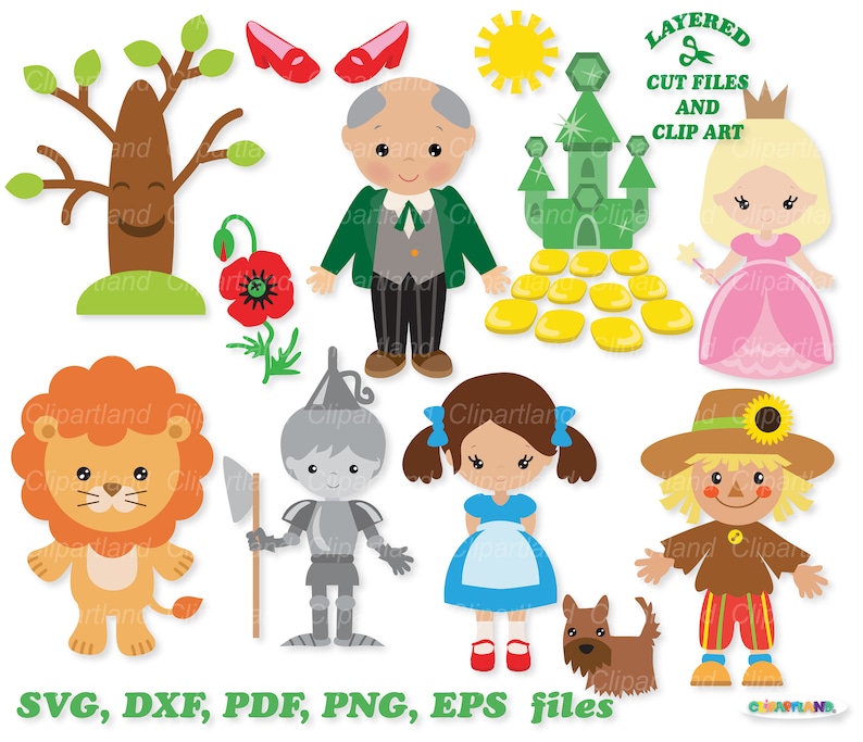 INSTANT Download. Wizard Oz Cut File and Clip Art Svg. Commercial ...