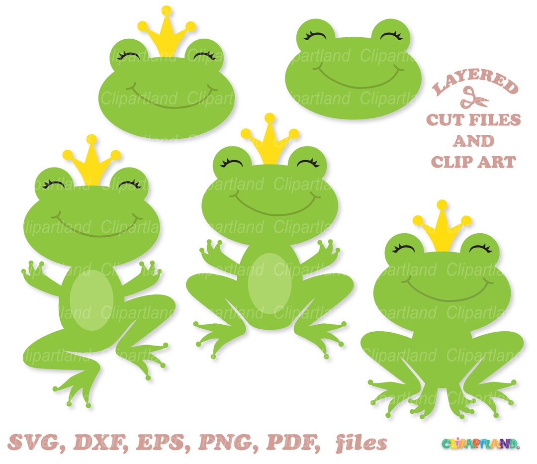 INSTANT Download. Cute Little Frog Prince Svg Cut File and Clip Art ...