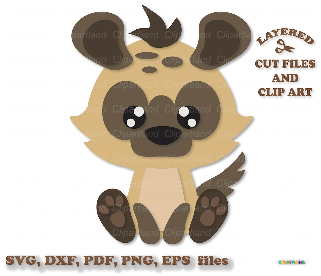 INSTANT Download. Cute Sitting Hyena. Little Hyena Baby Svg Cut File ...