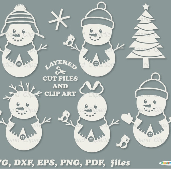 Cute Snowman Svg - Etsy