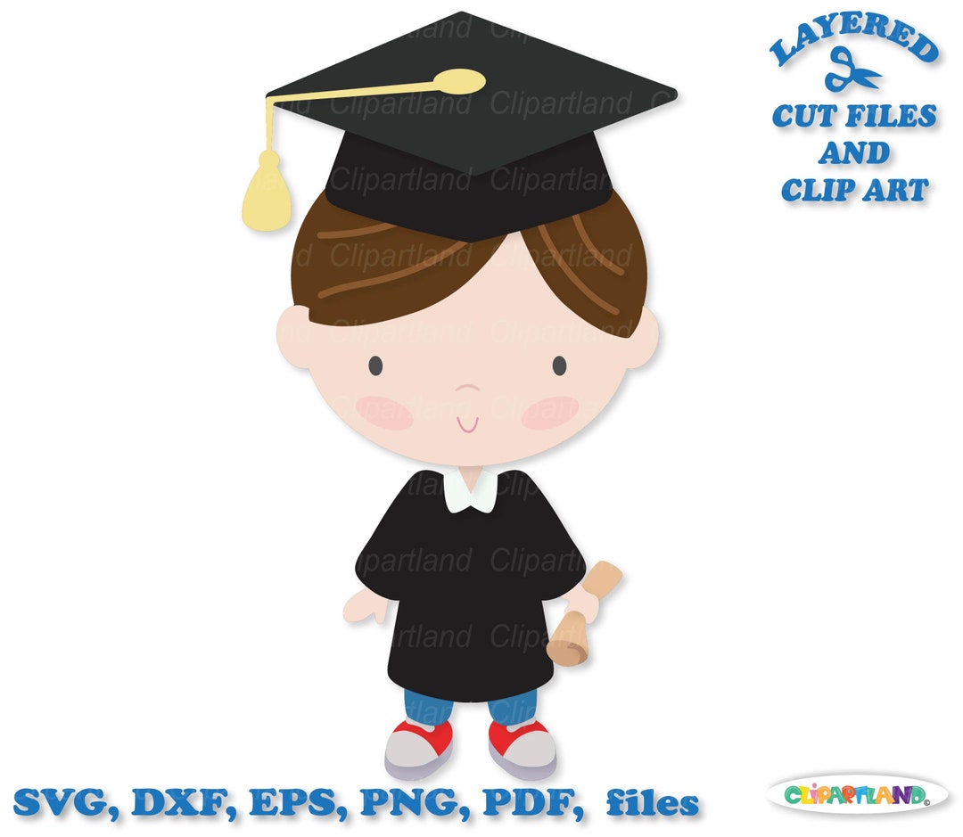INSTANT Download. Cute Graduation Boy Cut File and Clip Art. Personal ...