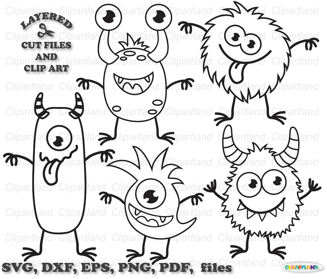 INSTANT Download. Cute Stick Figure Monsters Svg Cut Files. Egg Hunt ...