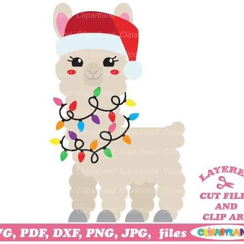 INSTANT Download. Christmas Llama Cut File and Clip Art. - Etsy